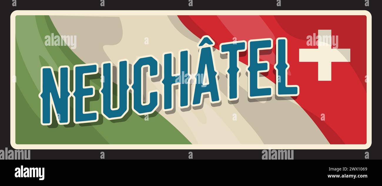 Neuchatel canton in Switzerland, Swiss territory or area. Vector travel ...