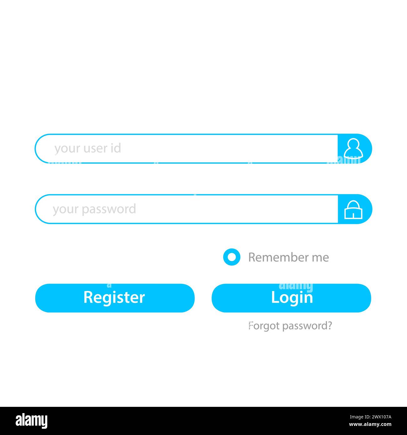 User Login and Register User Interface Template, Vector Illustration Stock Vector Image & Art ...