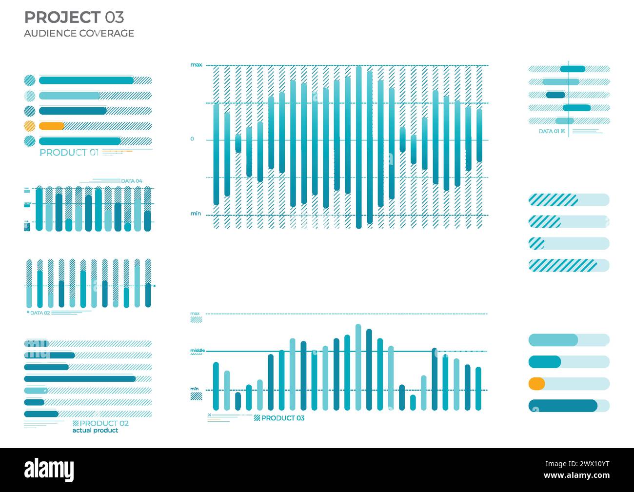 Finance elements charts in color. Vector illustration Stock Vector ...