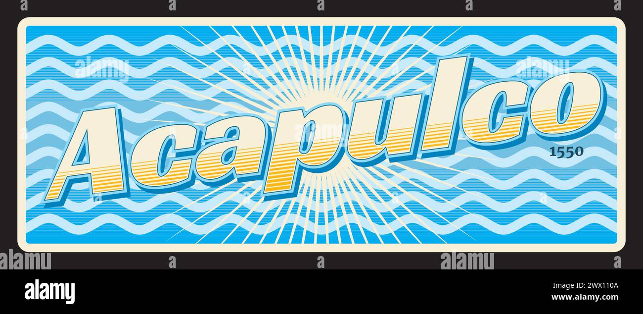 Old acapulco guerrero mexico Stock Vector Images - Alamy