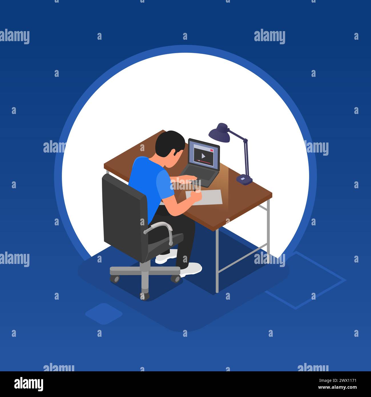 Teenagers composition with learning and study symbols isometric vector ...