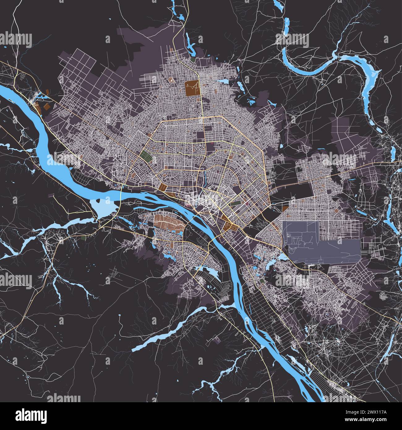 Map of niamey hi-res stock photography and images - Alamy