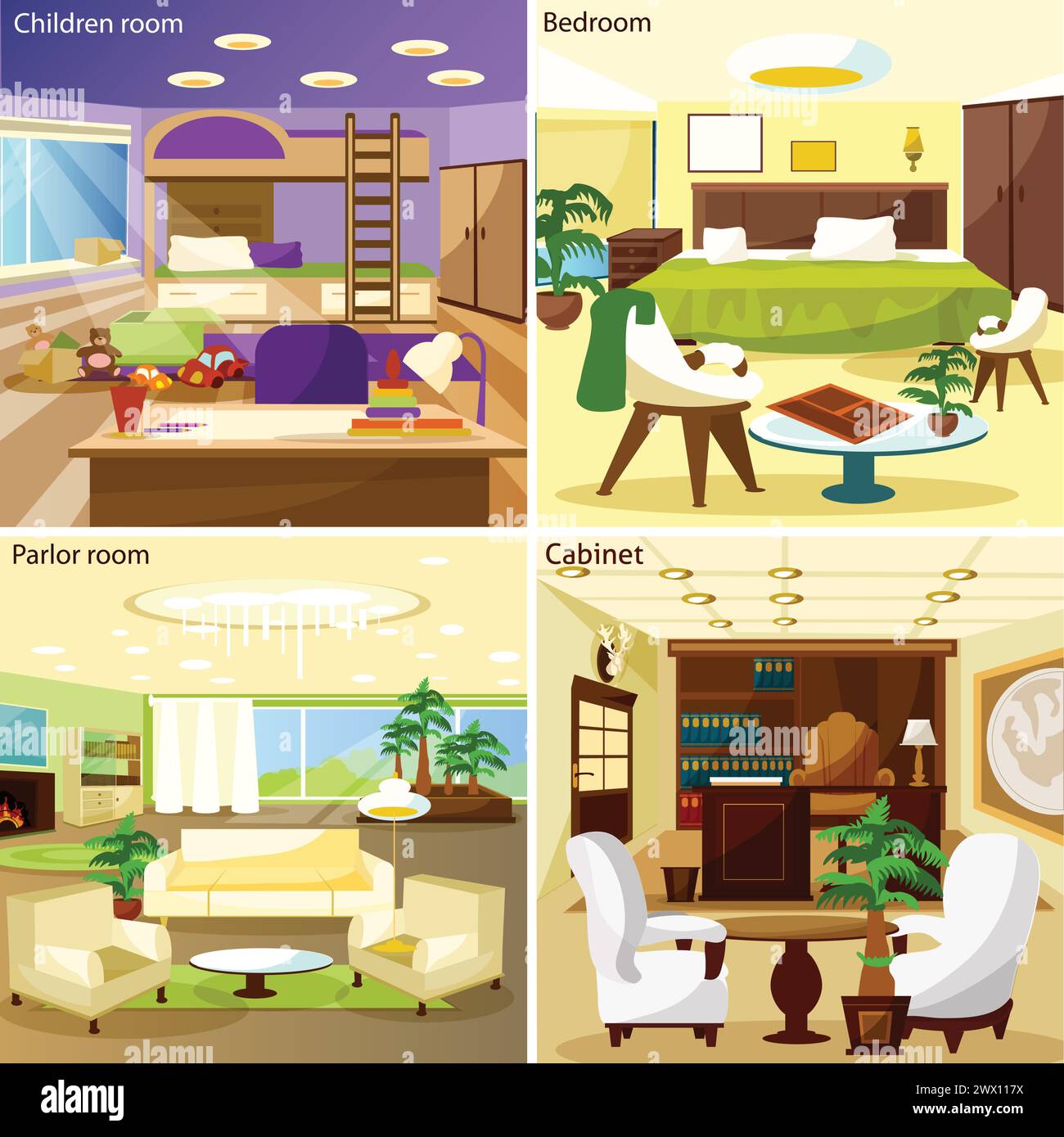 Cabinet de luxe Stock Vector Images - Alamy