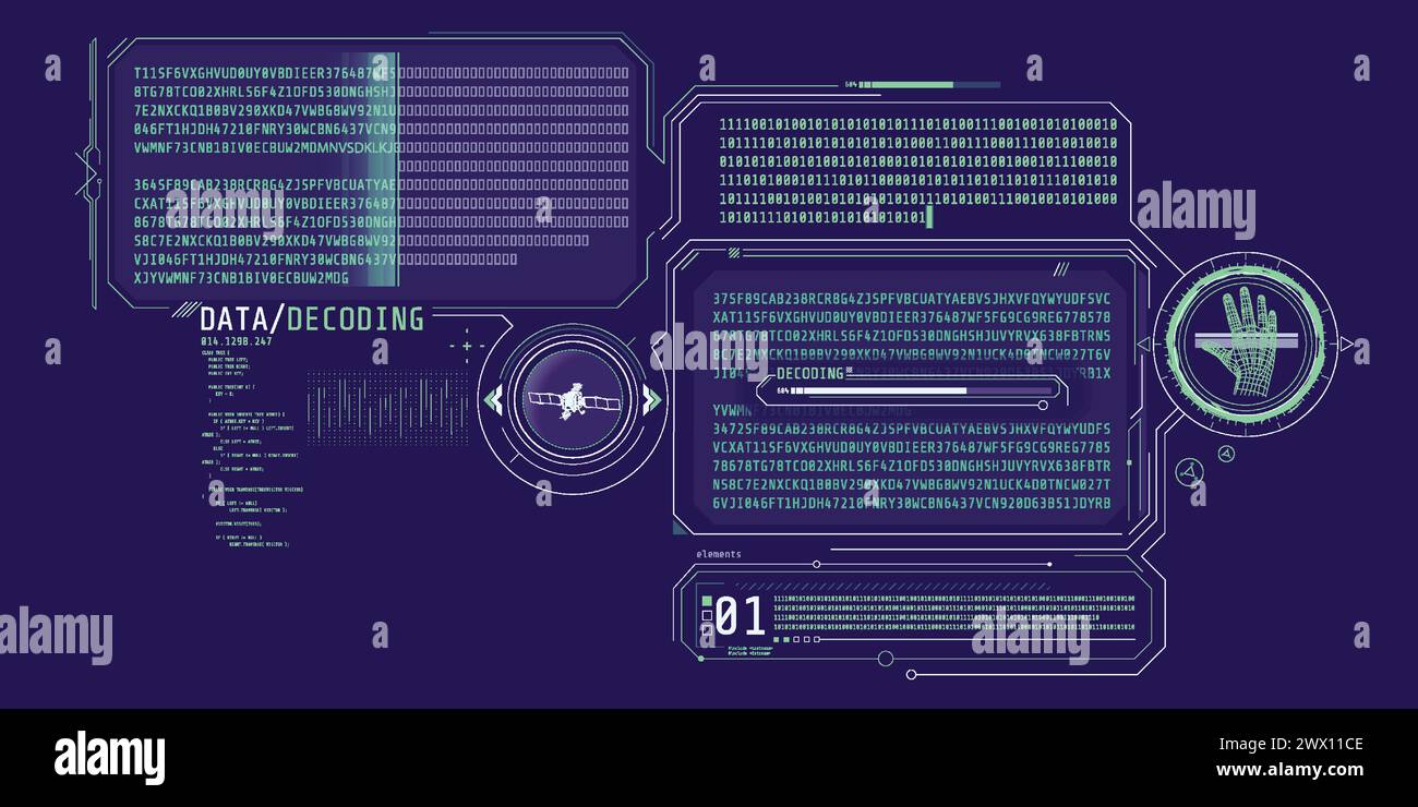 HUD interface design for decoding satellite signals Stock Vector Image & Art - Alamy