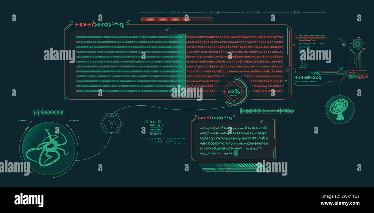 Futuristic HUD design of Sci-fi data Stock Vector Image & Art - Alamy