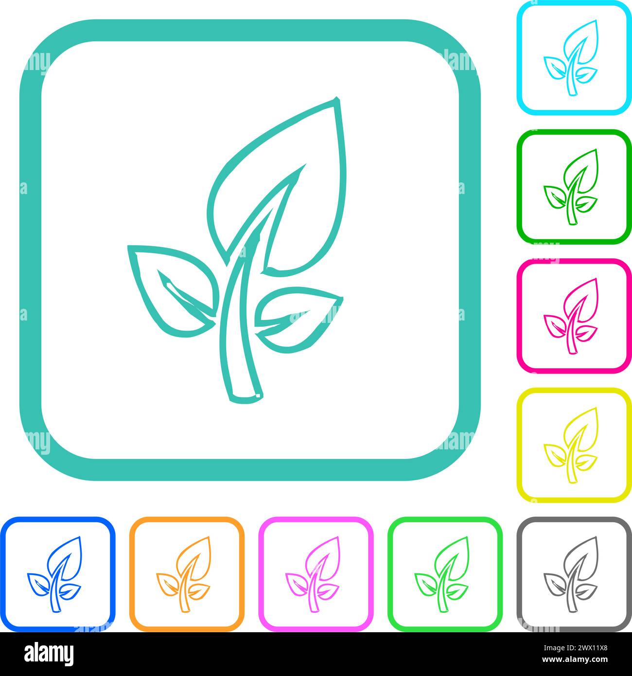 Sustainability outline vivid colored flat icons in curved borders on ...