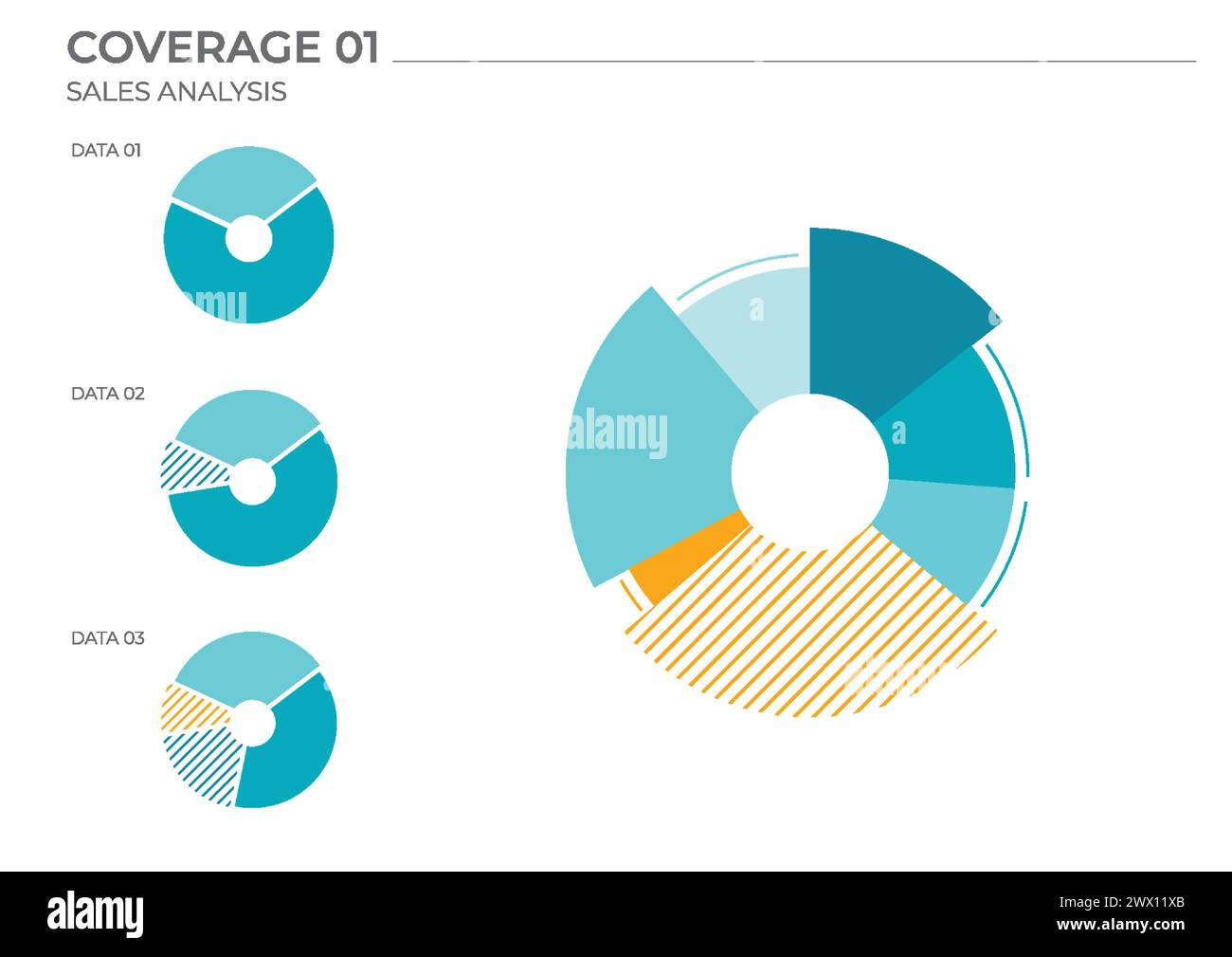 Pie data analysis charts in color. Vector elements charts Stock Vector ...