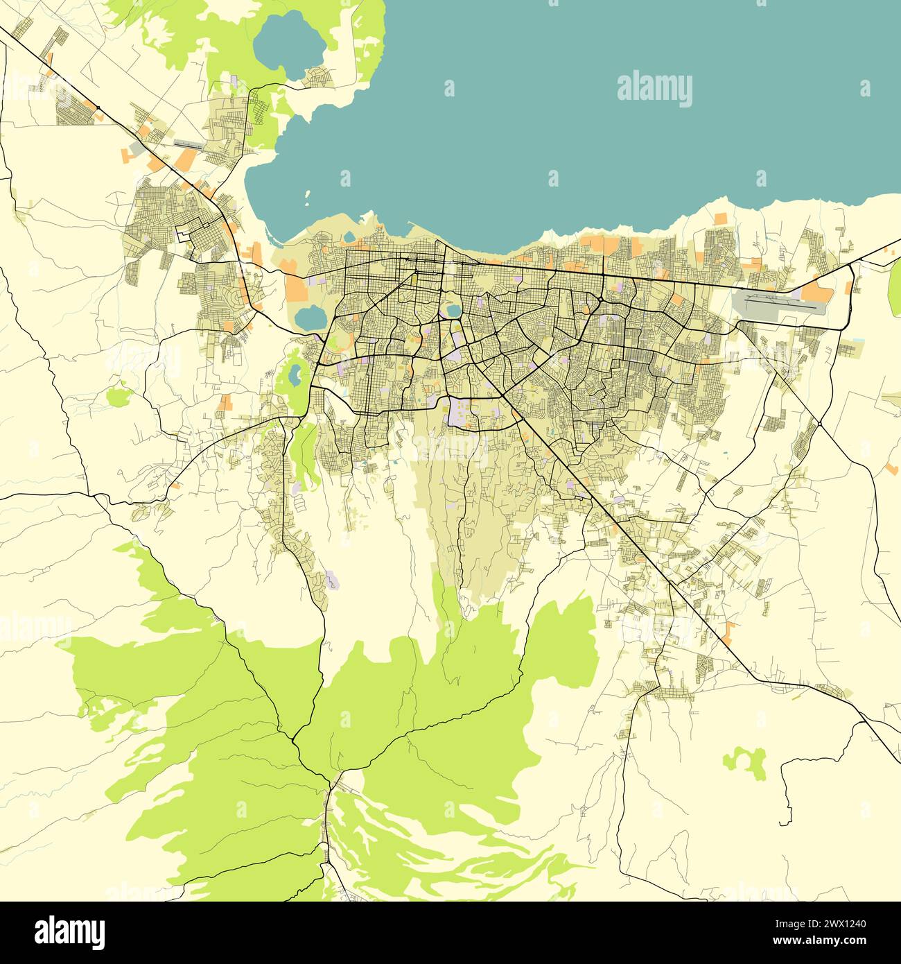 City map of Managua Nicaragua Stock Vector Image & Art - Alamy