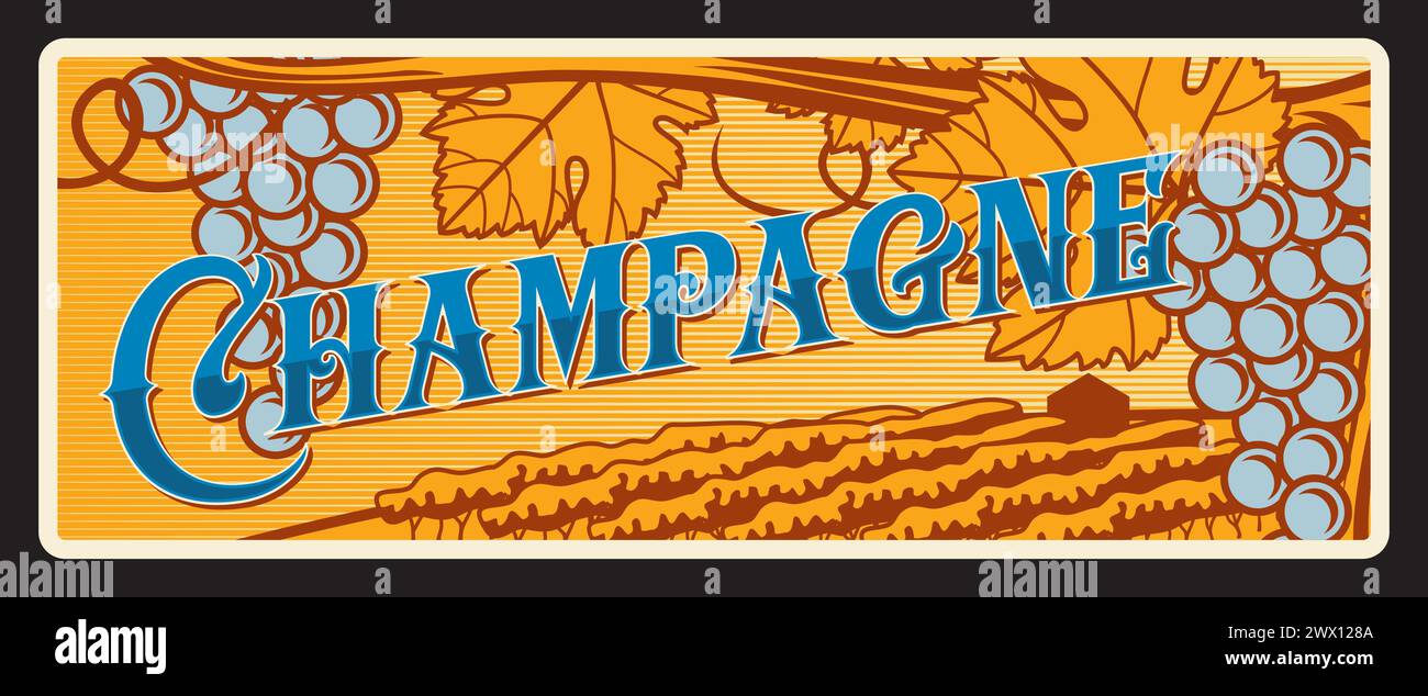 Vintage france champagne poster Stock Vector Images - Alamy