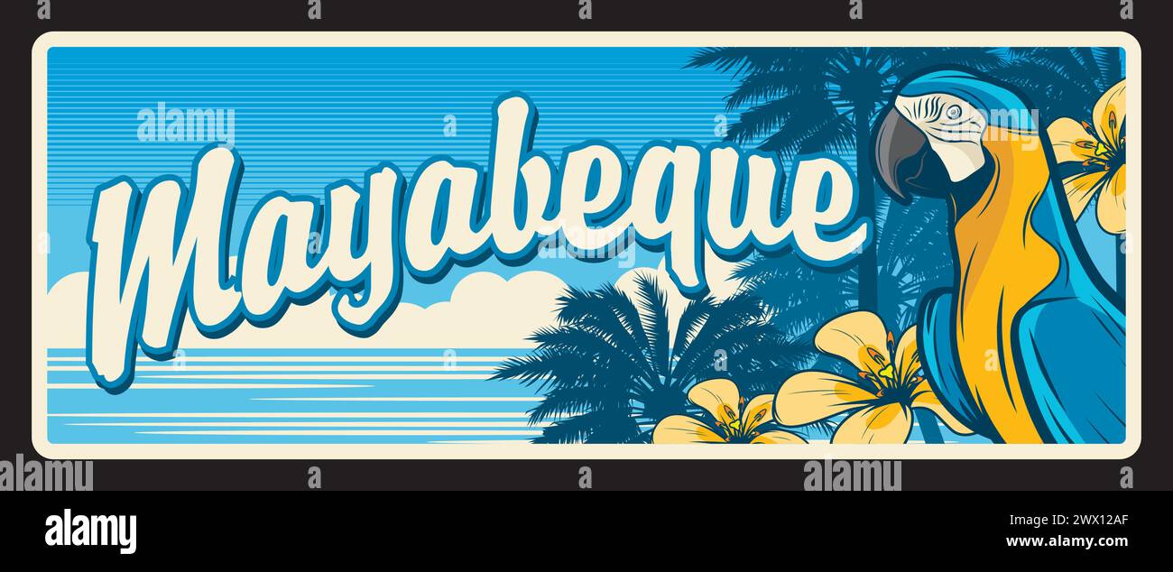 Mayabeque province in Cuba, Cuban region with exotic nature. Vector ...