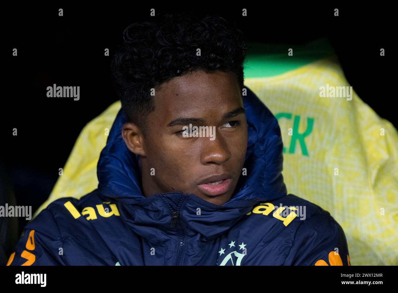 MADRID, SPAIN - MARCH 26: Endrick of Brazil during the friendly match ...