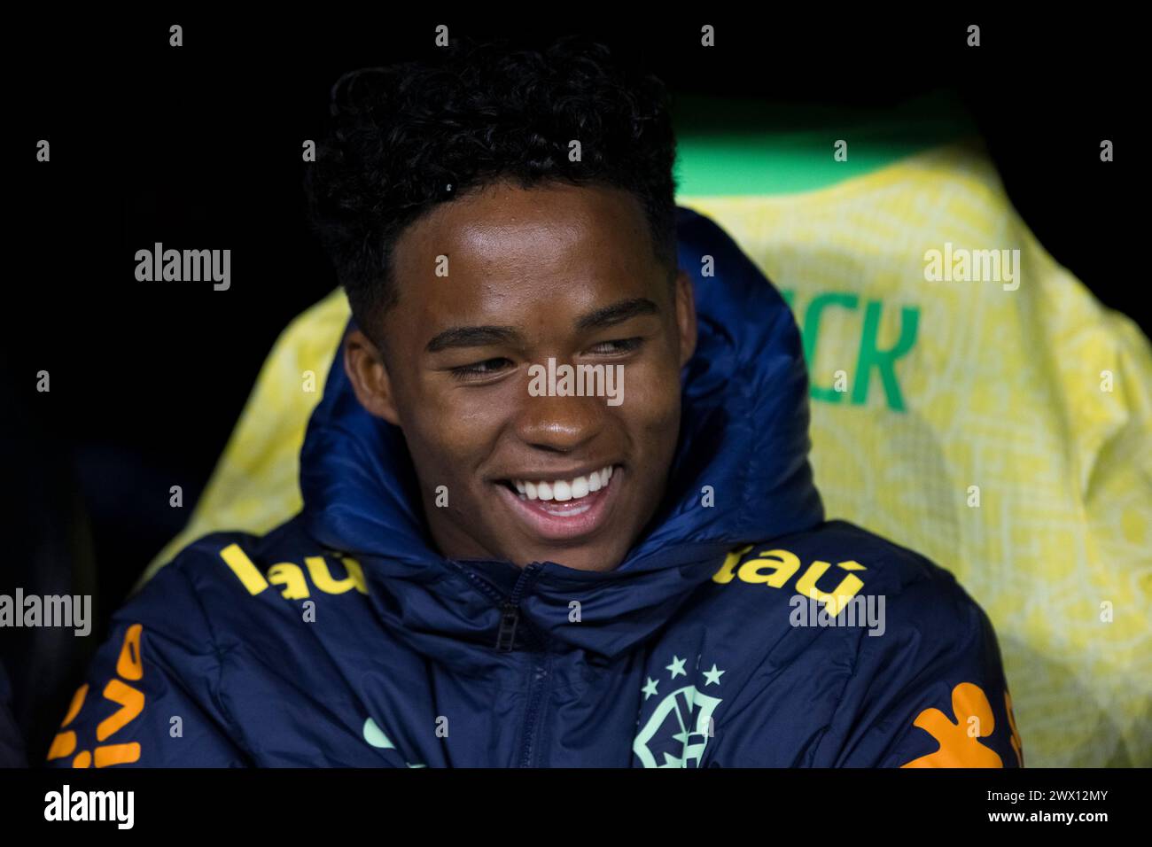MADRID, SPAIN - MARCH 26: Endrick of Brazil during the friendly match ...