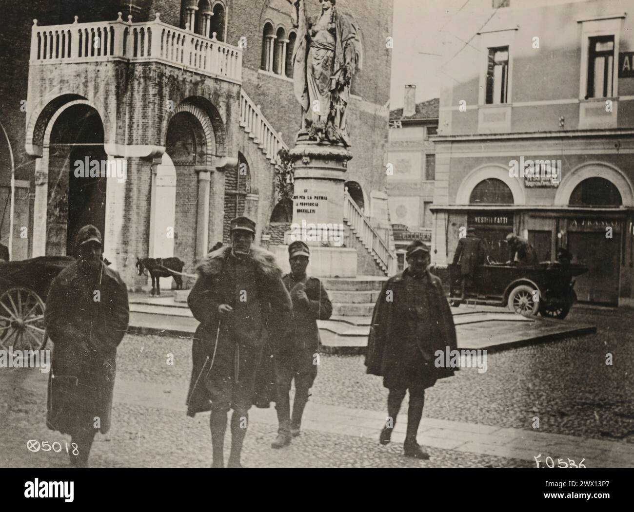 Italian soldiers in Independence Square in Trevire Italy ca. 1919-1919 ...