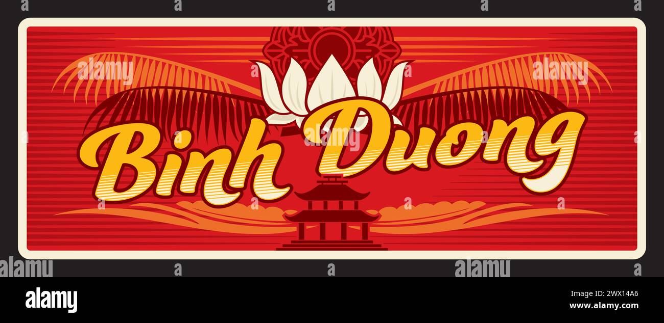 Binh Duong province in Vietnam, Vietnamese territory. Vector travel ...
