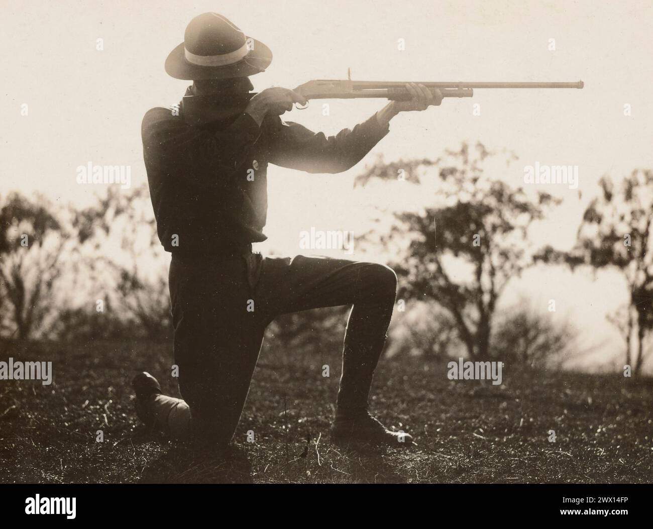 School of Military Aeronautics - Student aviator at target practice on ...