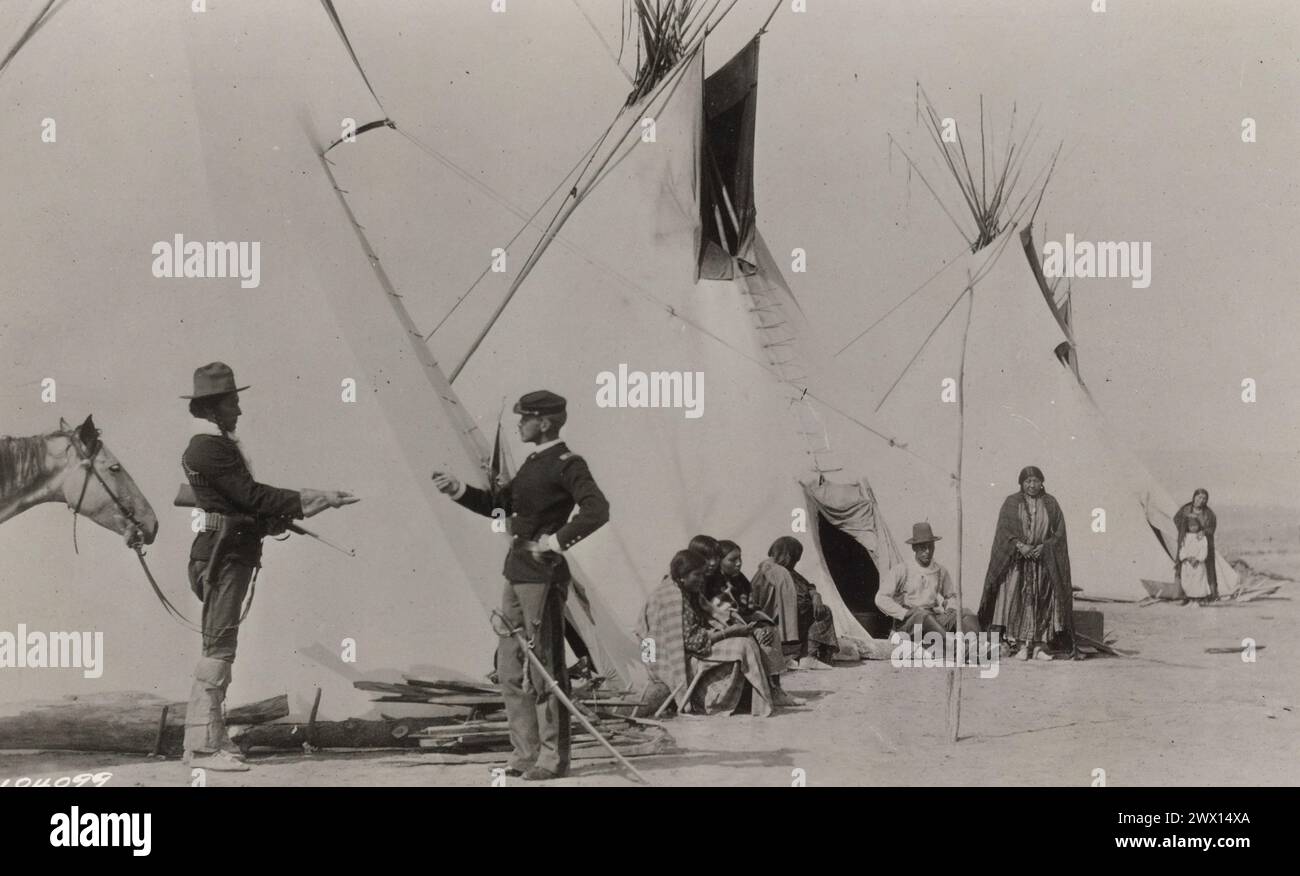 Crow Soldier, Troop "L," 1st Cavalry, Fort Custer, Montana ca. 1892 ...