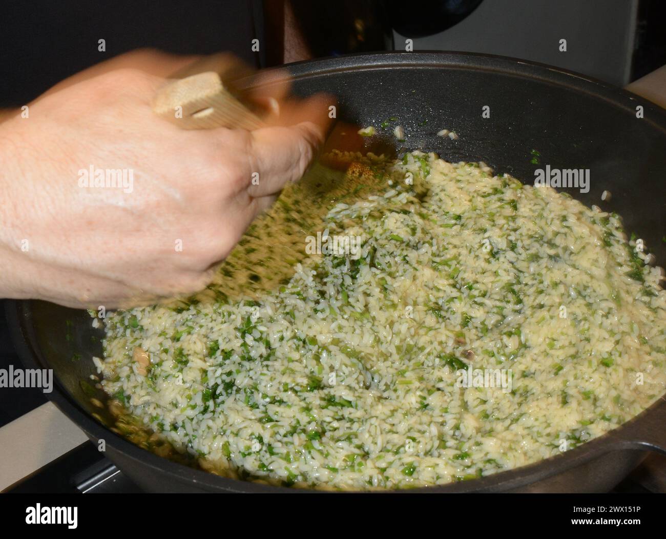 Cooking traditional uzbek rice meat hi-res stock photography and images ...