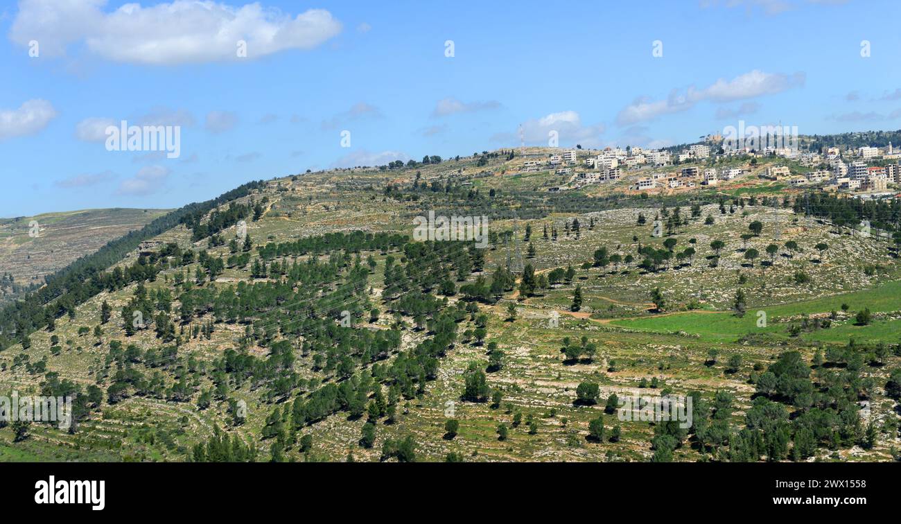 A view of Palestinian villages in the Judean mountains Stock Photo - Alamy