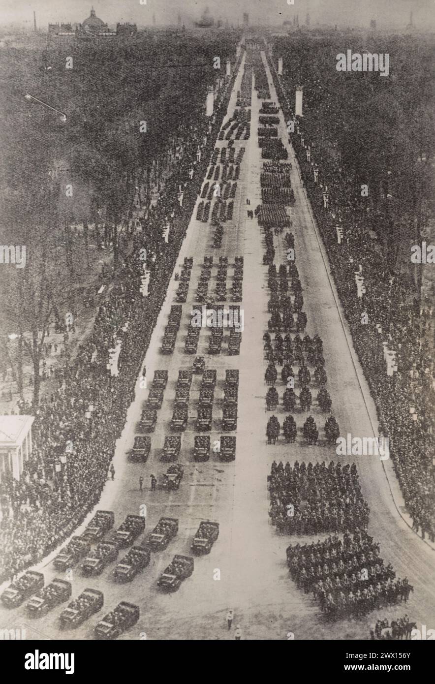 German Military Parade in honor of Adolf Hitler's Birthday. The Parade ...