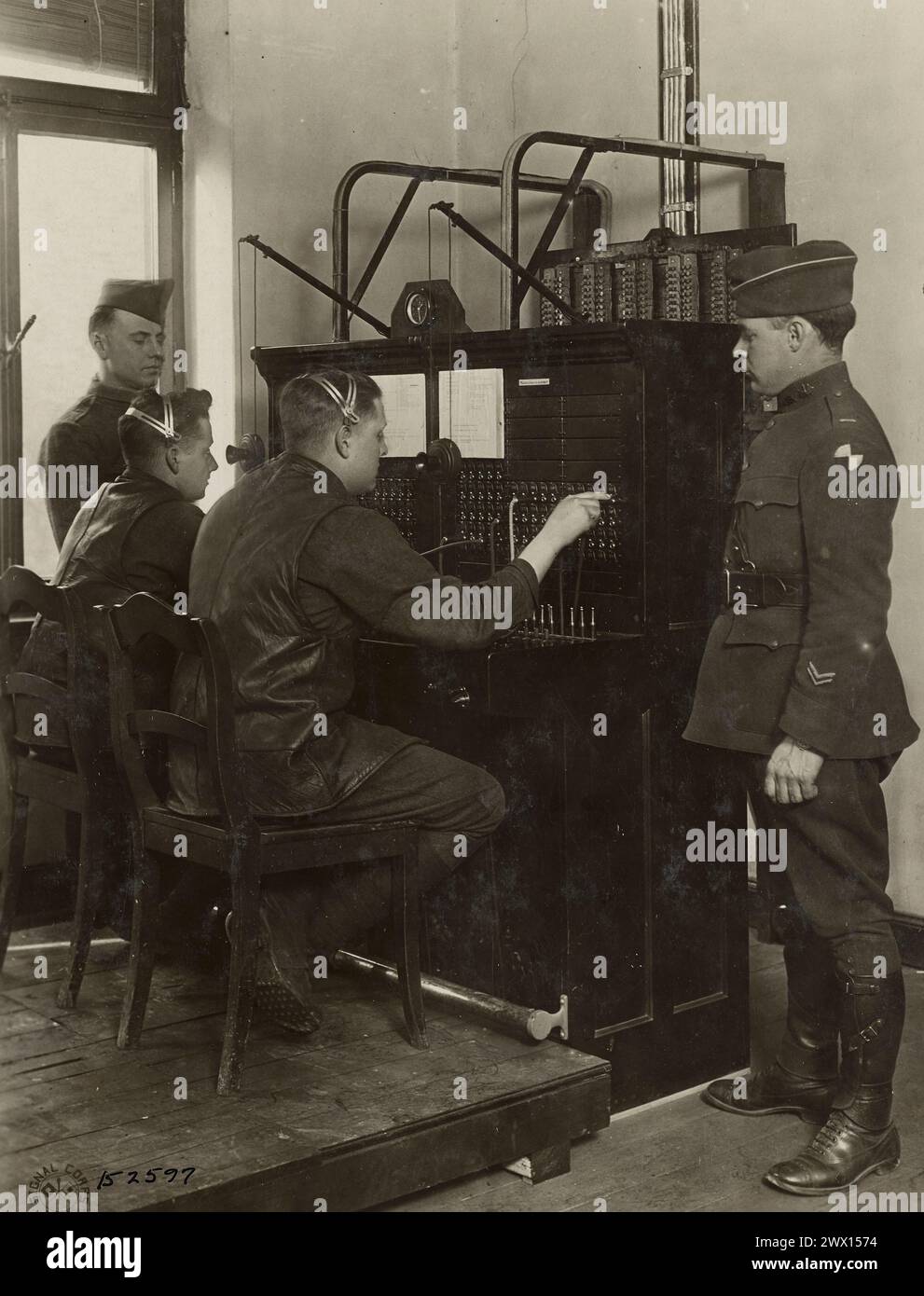 Switchboard at 4th Army Corps Telephone Exchange in operation in Post ...
