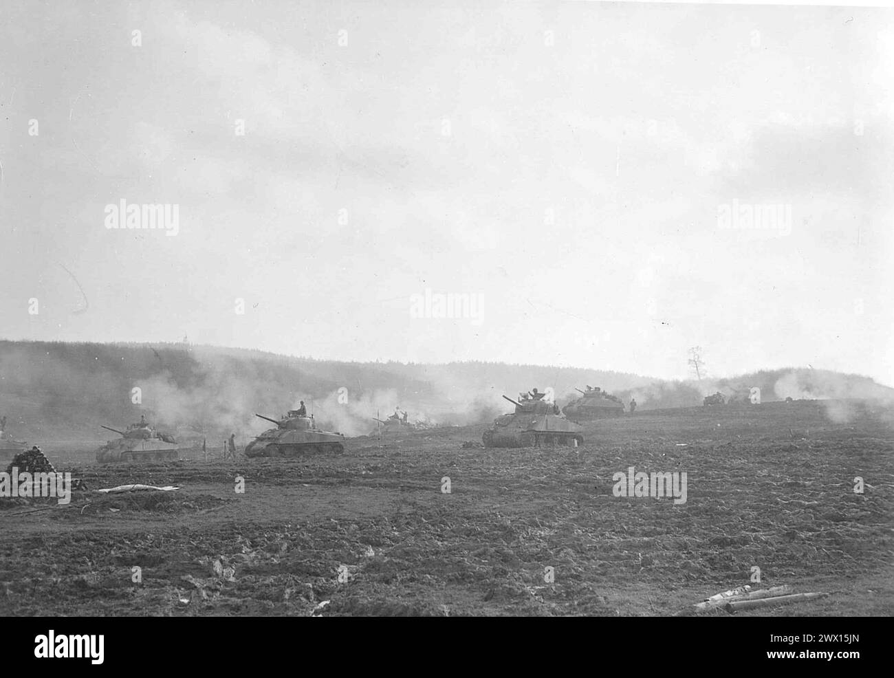 WW II Photos: Photograph of Tanks in Germany ca. 1944 Stock Photo - Alamy