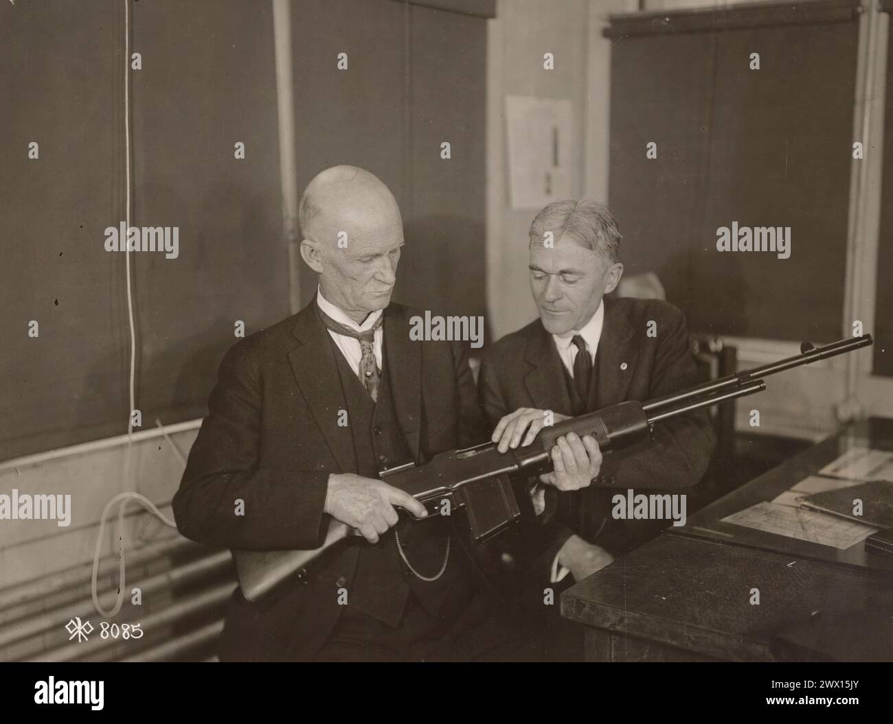 Mr. John M. Browning, inventor of the Browning Light Machine Gun, and ...
