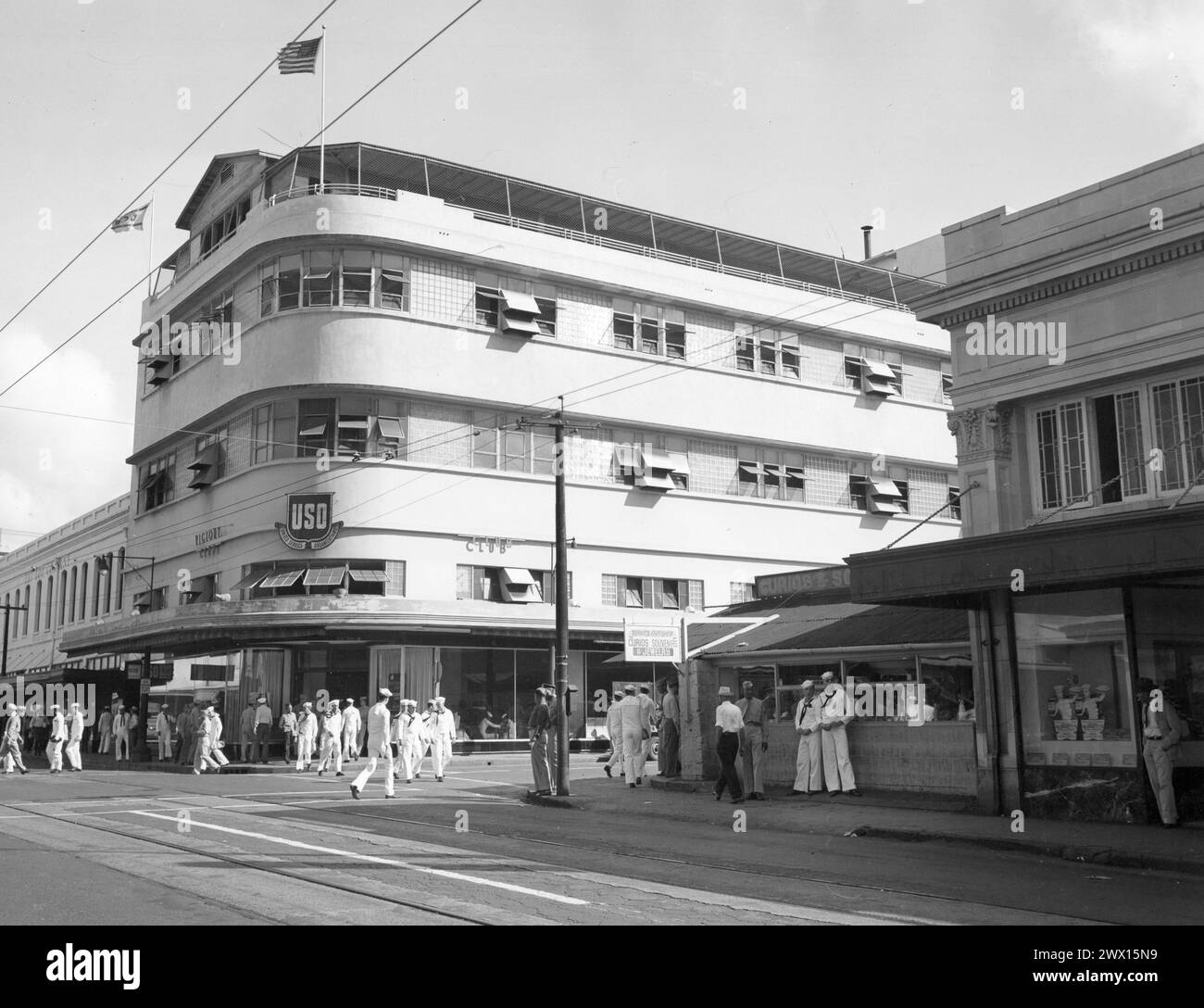 Exterior View of the USO Victory Club, Located in the Heart of Downtown ...