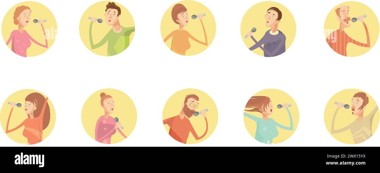 Women singing funny Stock Vector Images - Alamy