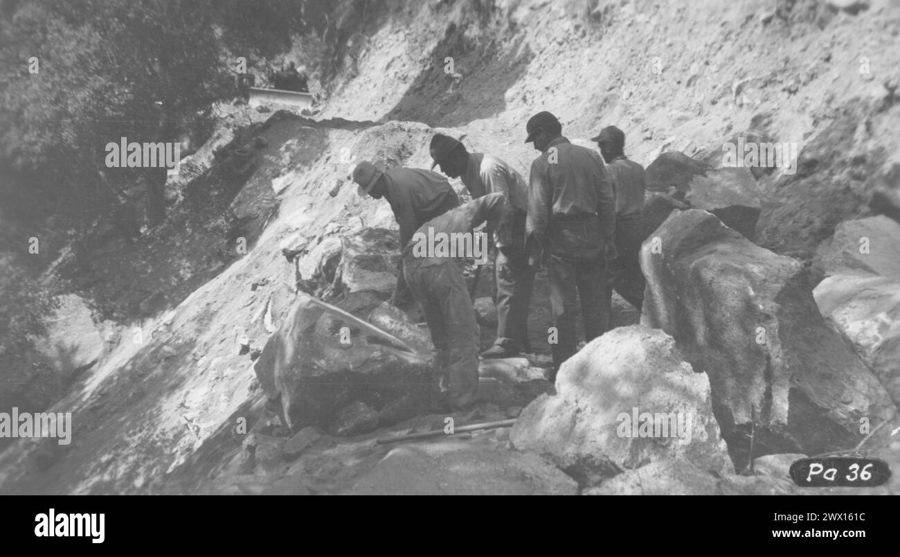 Pala Band of Mission Indians, California: Photograph of men working on ...