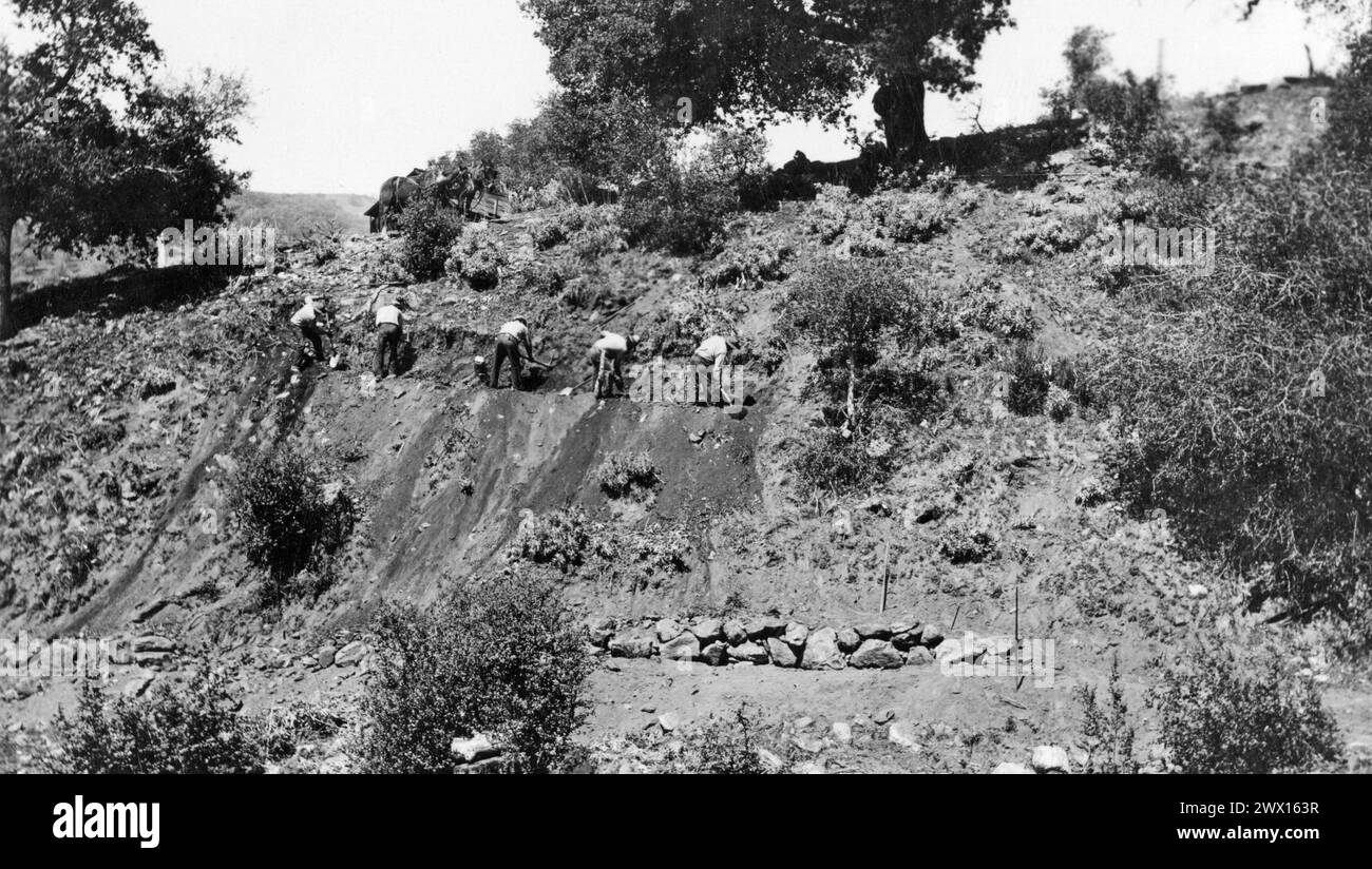 Iipay Nation of Santa Ysabel, California: Photograph of Men Working on ...