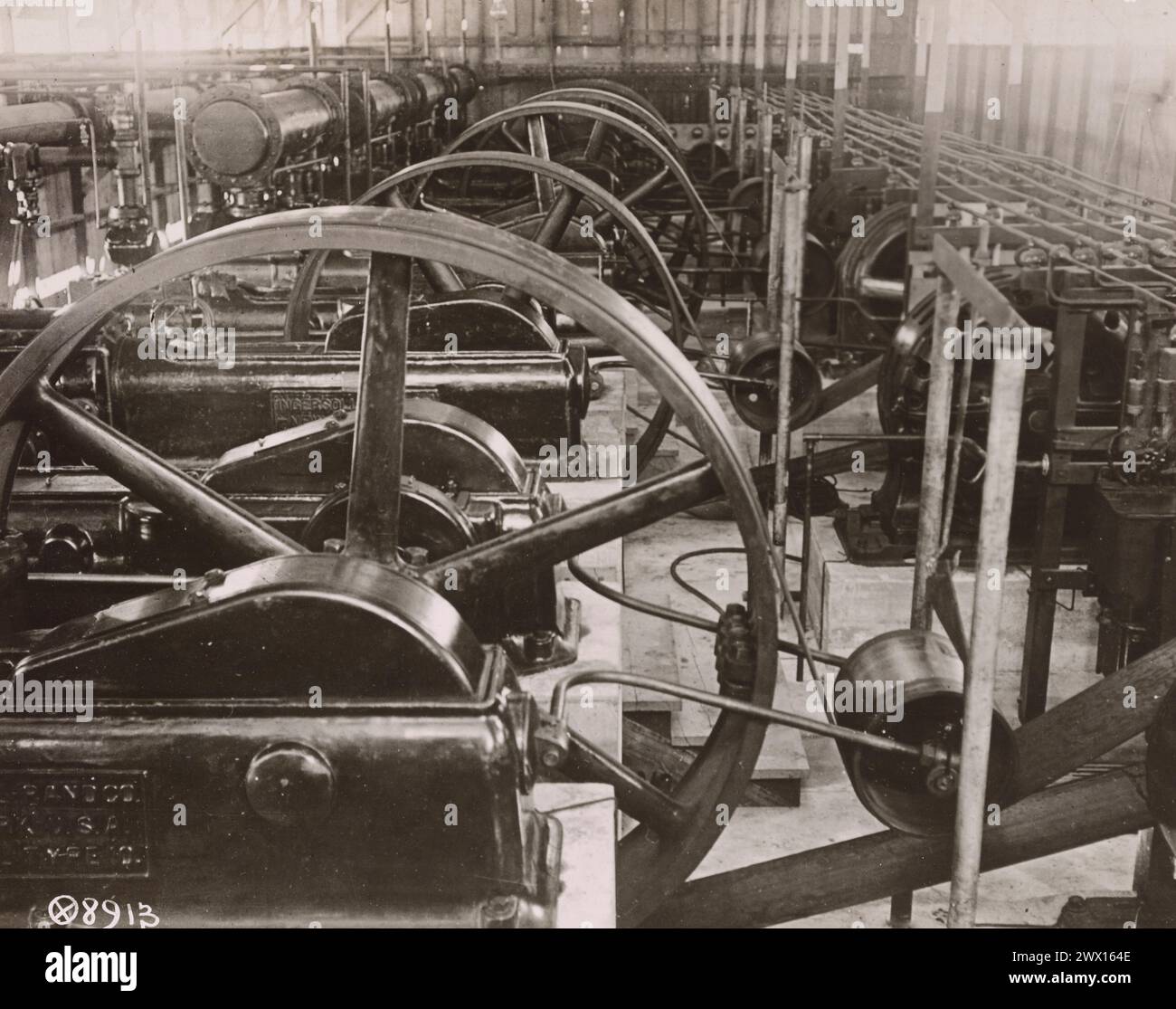 interior view of an electric power plant ca. 1910s or 1920s Stock Photo ...