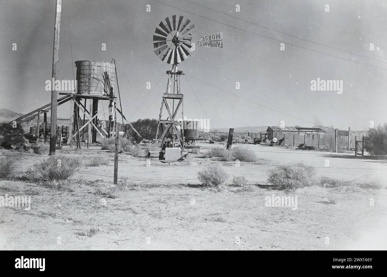 Abandoned homestead 7 miles northeast of Inyokern, California, on land ...