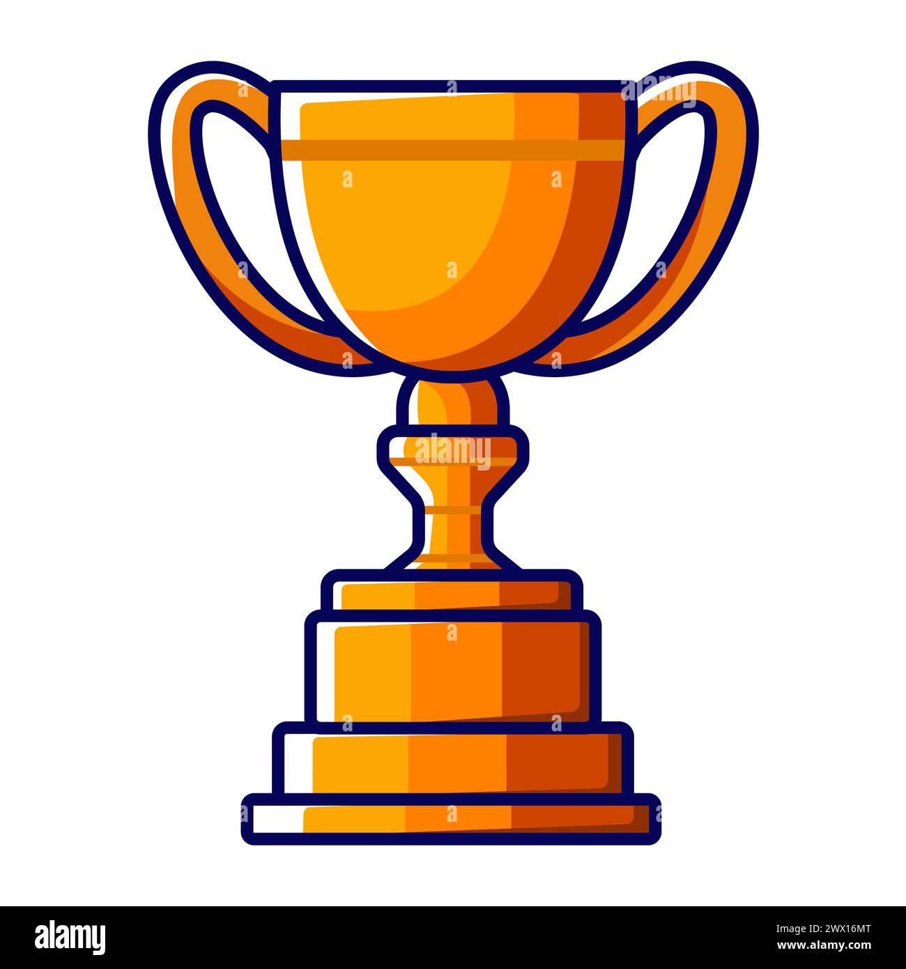 Winner Gold Cup First Place Cartoon Clipart Vector