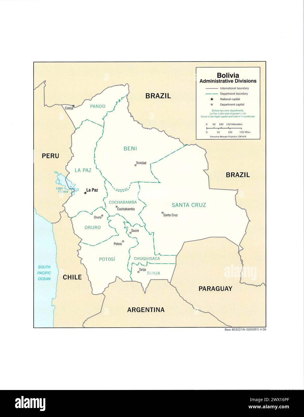 1981 bolivia map hi-res stock photography and images - Alamy