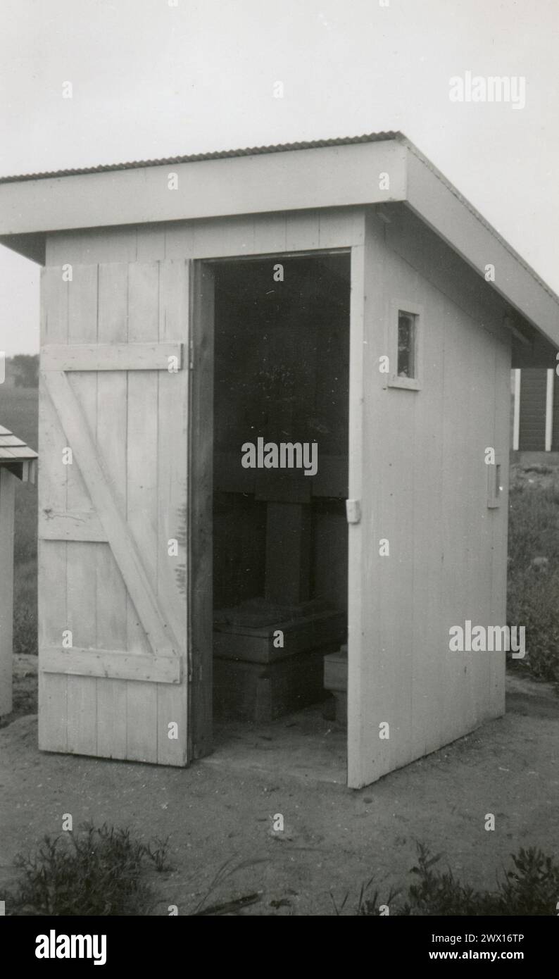 Toilet (outhouse) at Community Housing Project on the Sisseton-Wahpeton ...