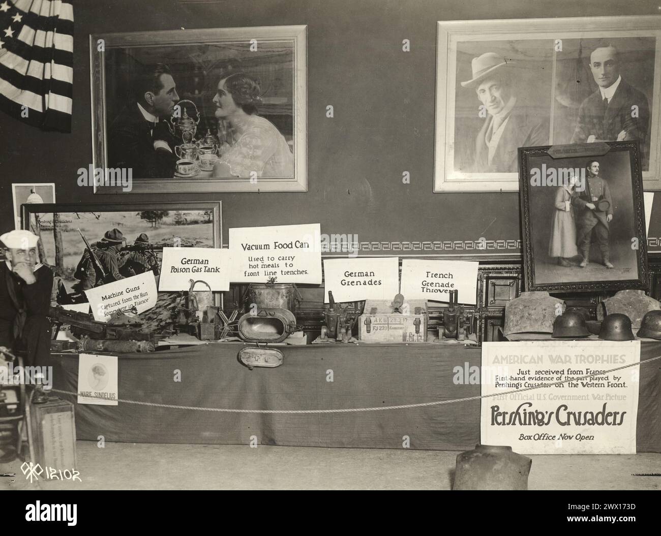 War Trophies exhibited at Poli's Theater in Washington D.C. ca. 1918 ...