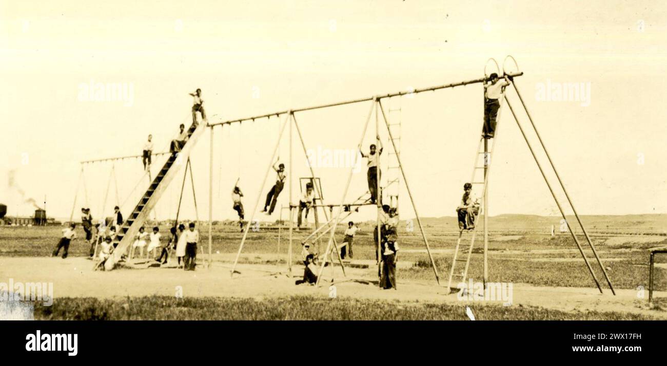 1930s school playground hi-res stock photography and images - Alamy