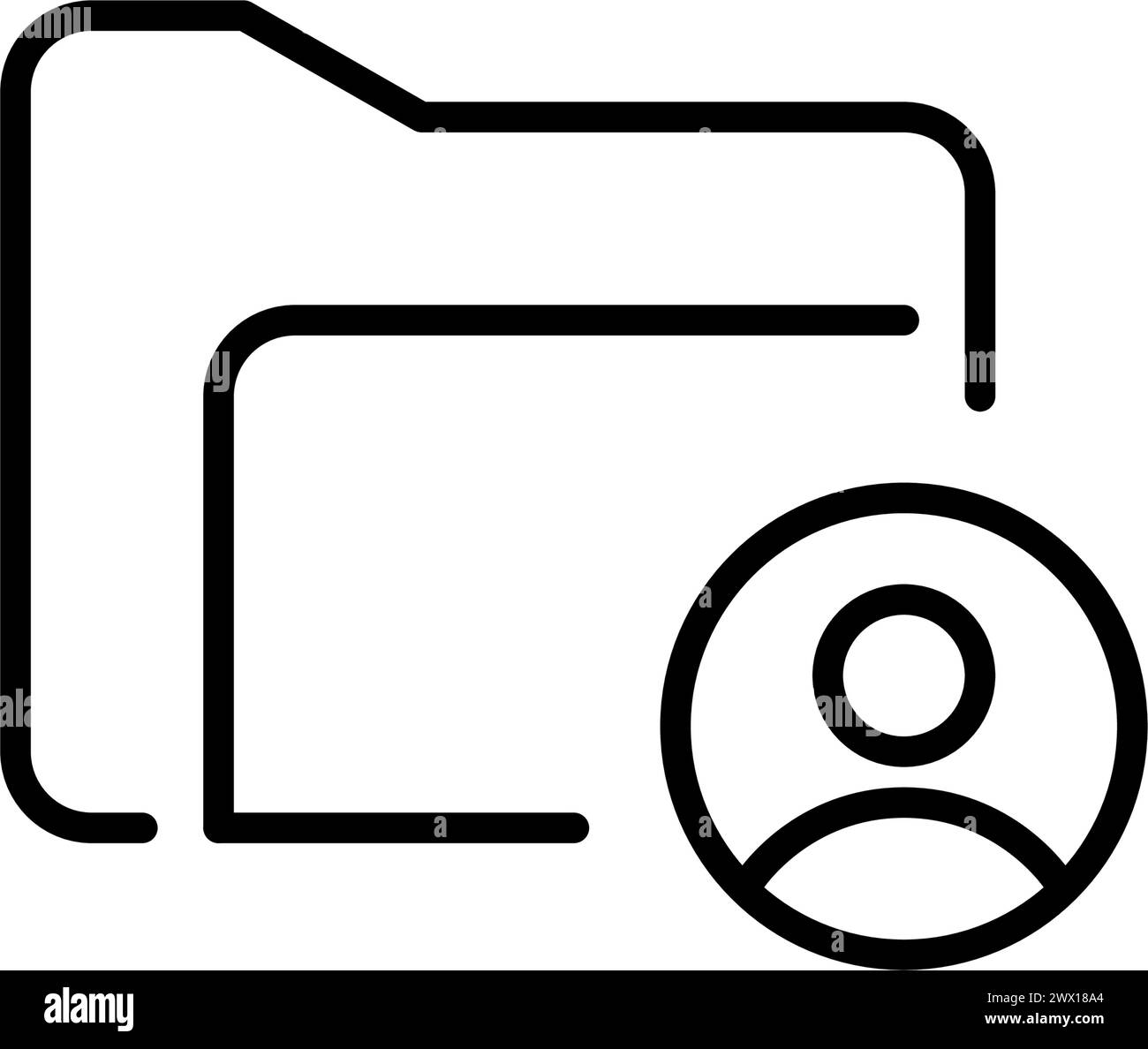 Personalized Or User Specific File Storage And Organization Vector Icon Featuring A Folder And
