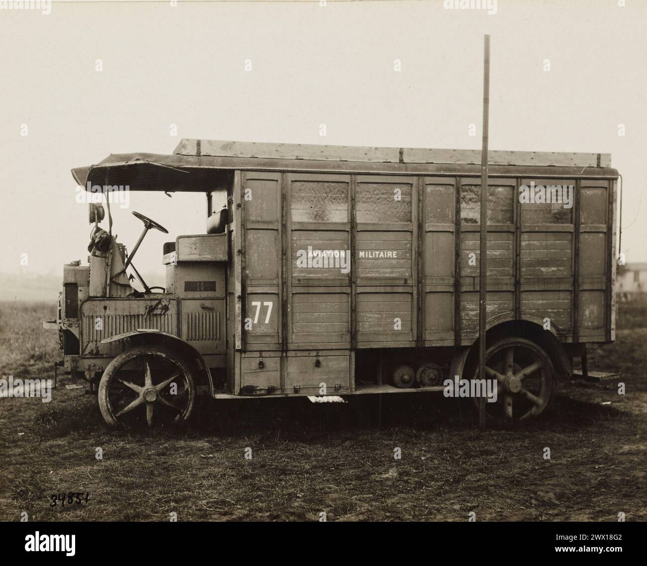 Close up of a Signal Corps radio truck near Tours France ca. 1918 Stock ...