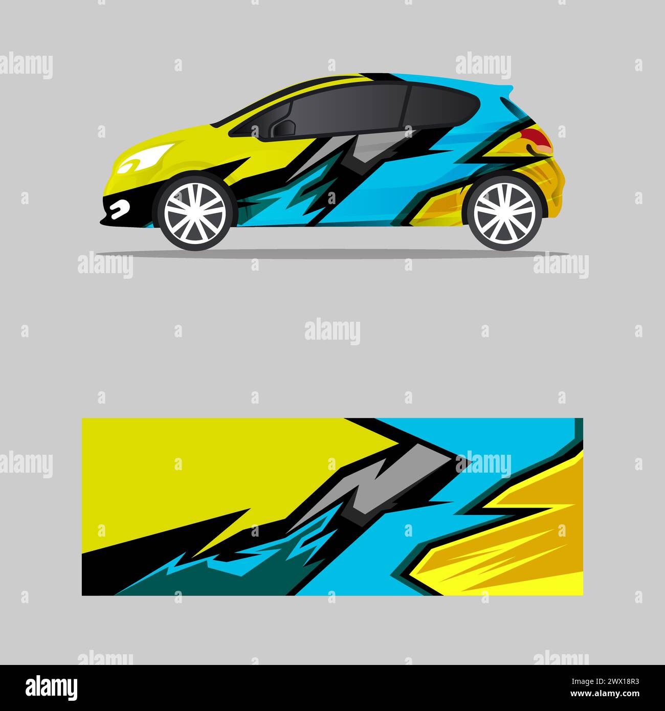 Car decal wrap design vector Stock Vector Image & Art - Alamy