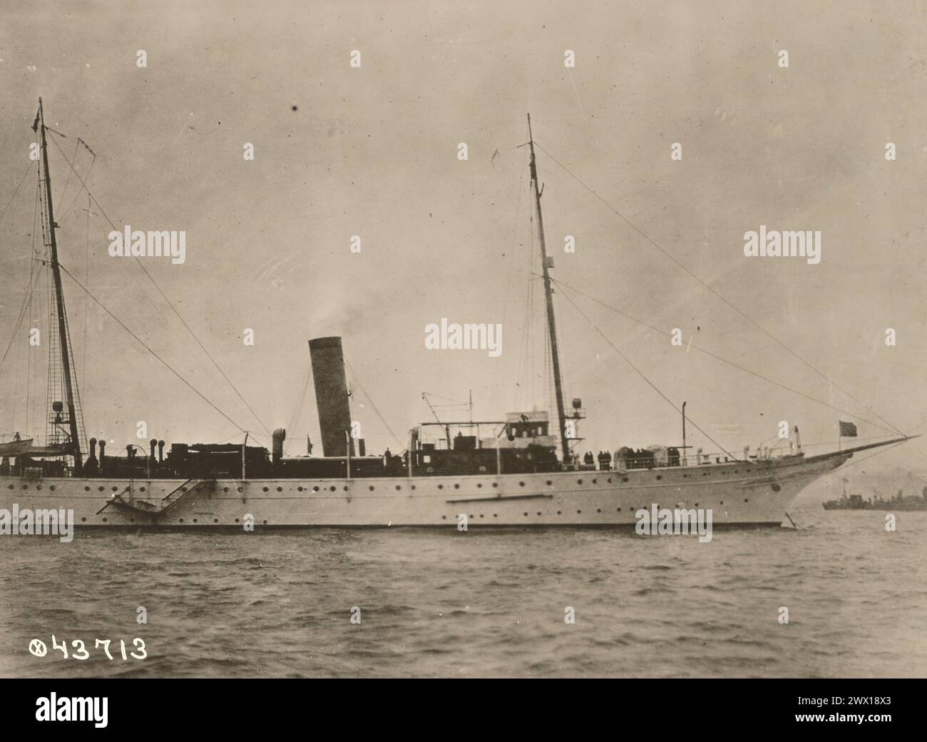U.S.S. Mayflower in North River during the naval review ca. 1918 Stock ...