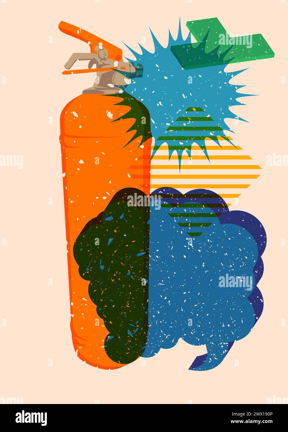 Fire extinguishing technique Stock Vector Images - Alamy