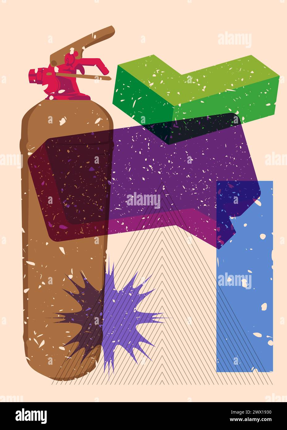 Fire extinguishing technique Stock Vector Images - Alamy