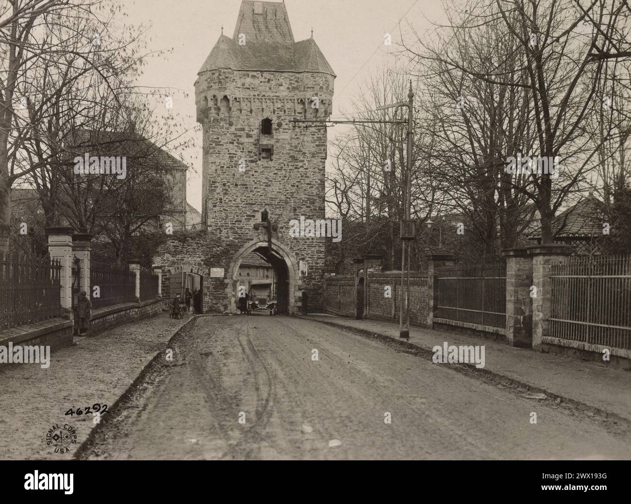 Old wall and gates around Ahrmeiler Germany erected in the Middle Ages ...