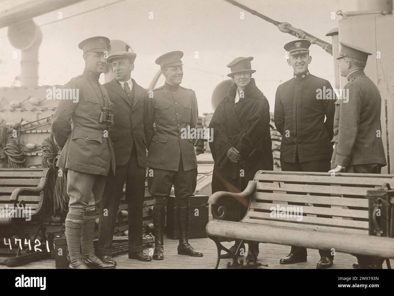 Aboard the U.S.S. George Washington enroute to peace conference. Brig ...