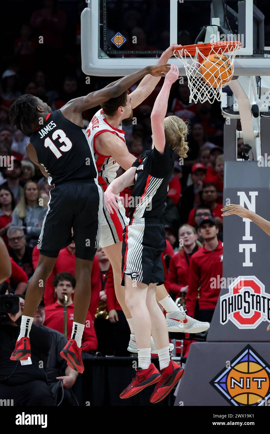 Columbus, Ohio, USA. 26th Mar, 2024. Ohio State Buckeyes forward ...