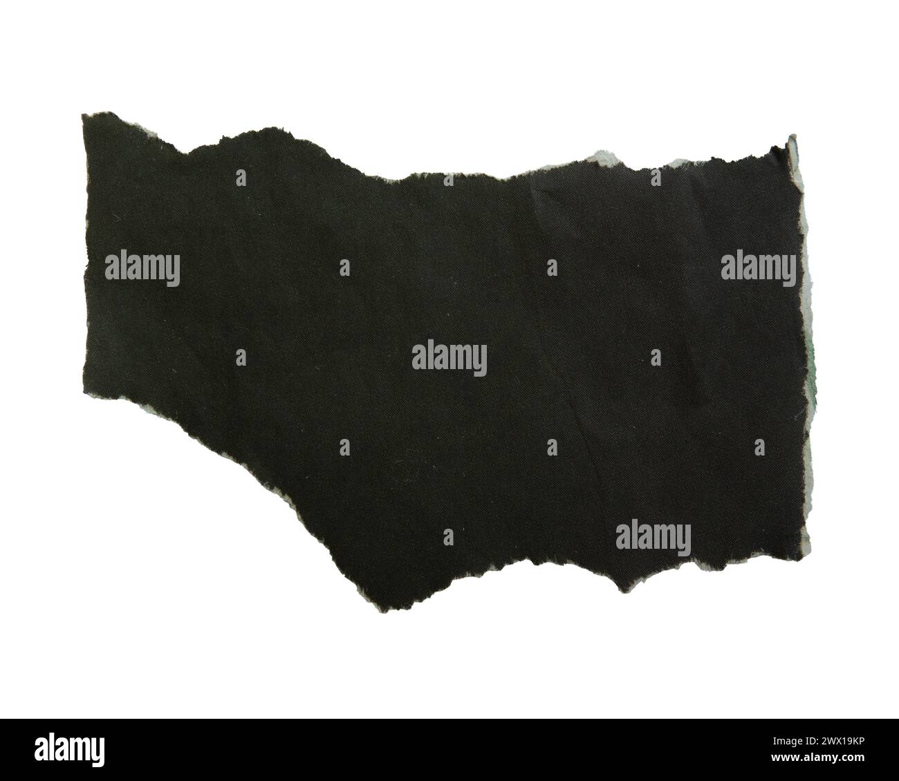 Torn black paper on white background with clipping path Stock Photo - Alamy