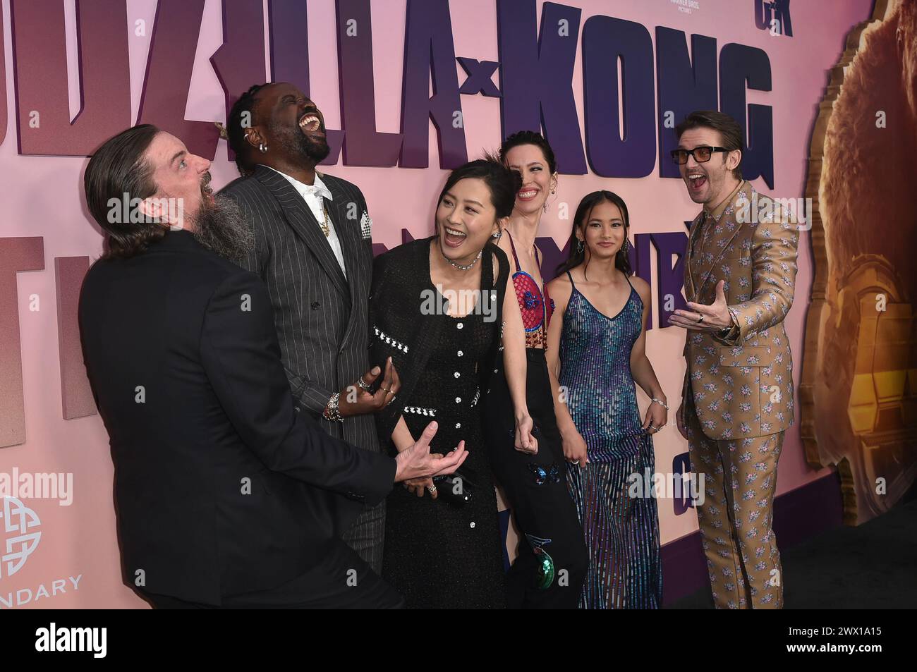Adam Wingard, from left,Brian Tyree Henry, Fala Chen, Rebecca Hall ...