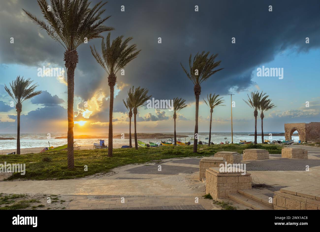 Dor beach sunset in israel hi-res stock photography and images - Alamy