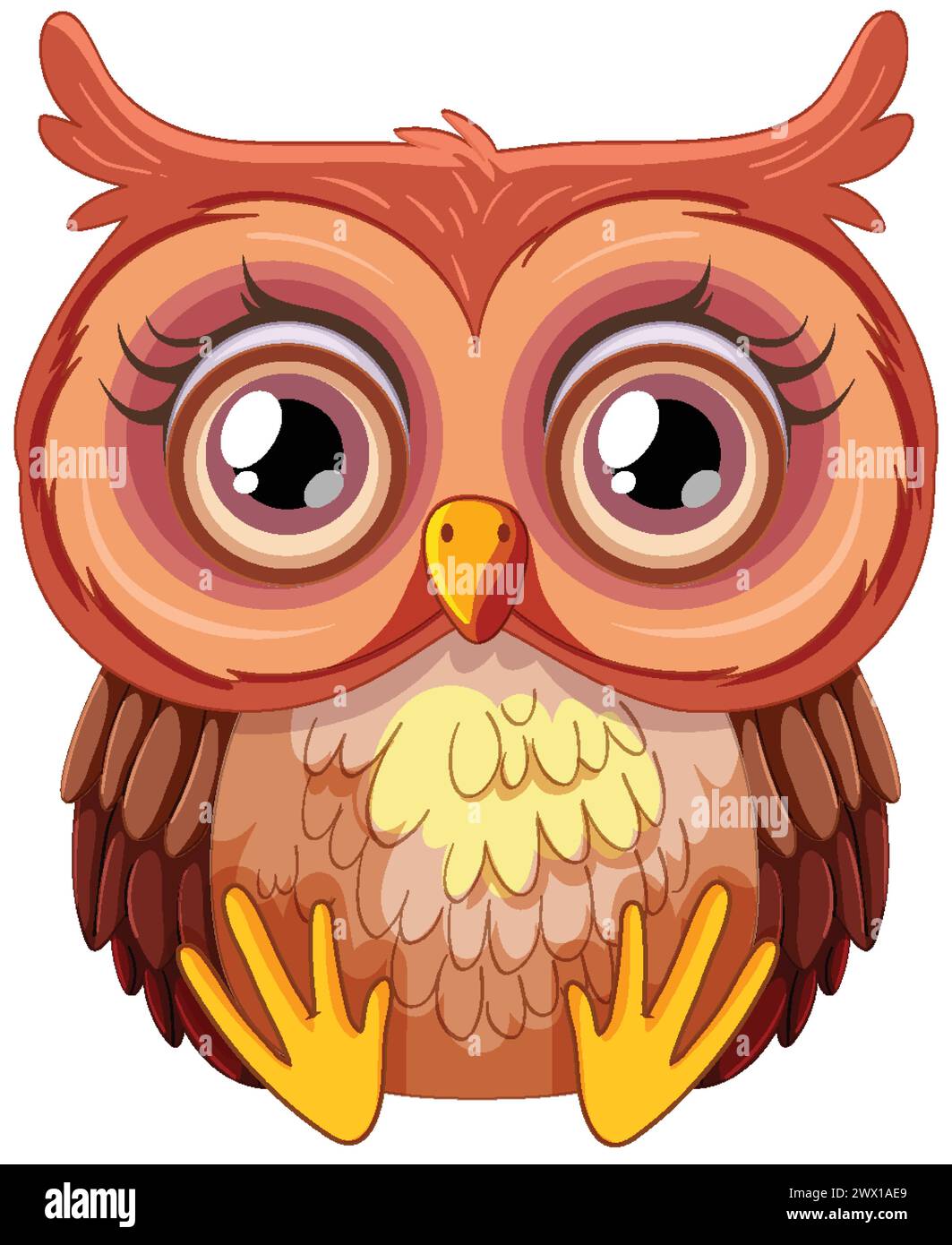 Colorful vector illustration of a friendly owl Stock Vector Image & Art ...